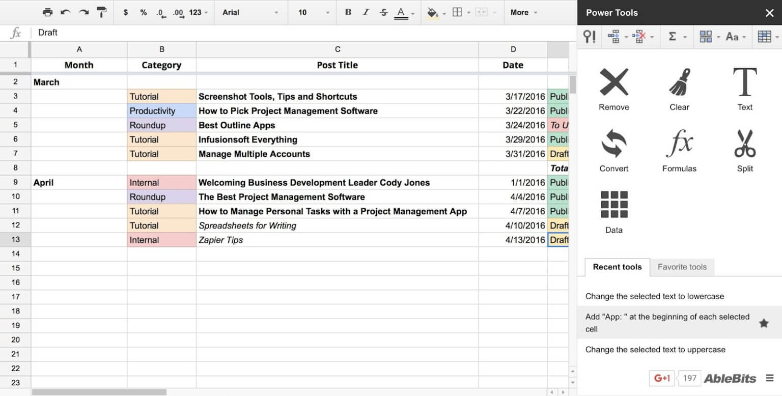 51 complementos de Google Sheets I DataScope